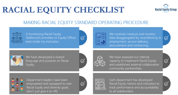 Checklist for Racial Equity – Racial Equity Group (Diversity, Equity ...